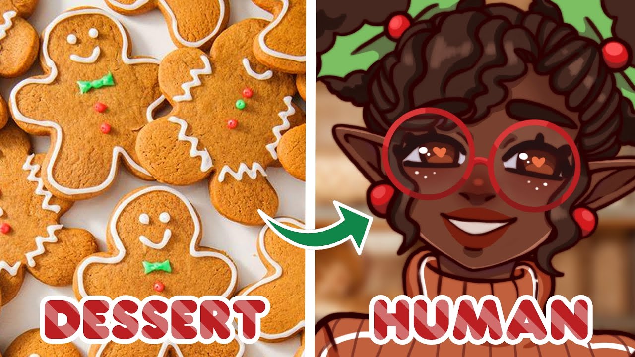 DRAWING DESSERTS AS PEOPLE || Holiday Edition! 🎄 - YouTube