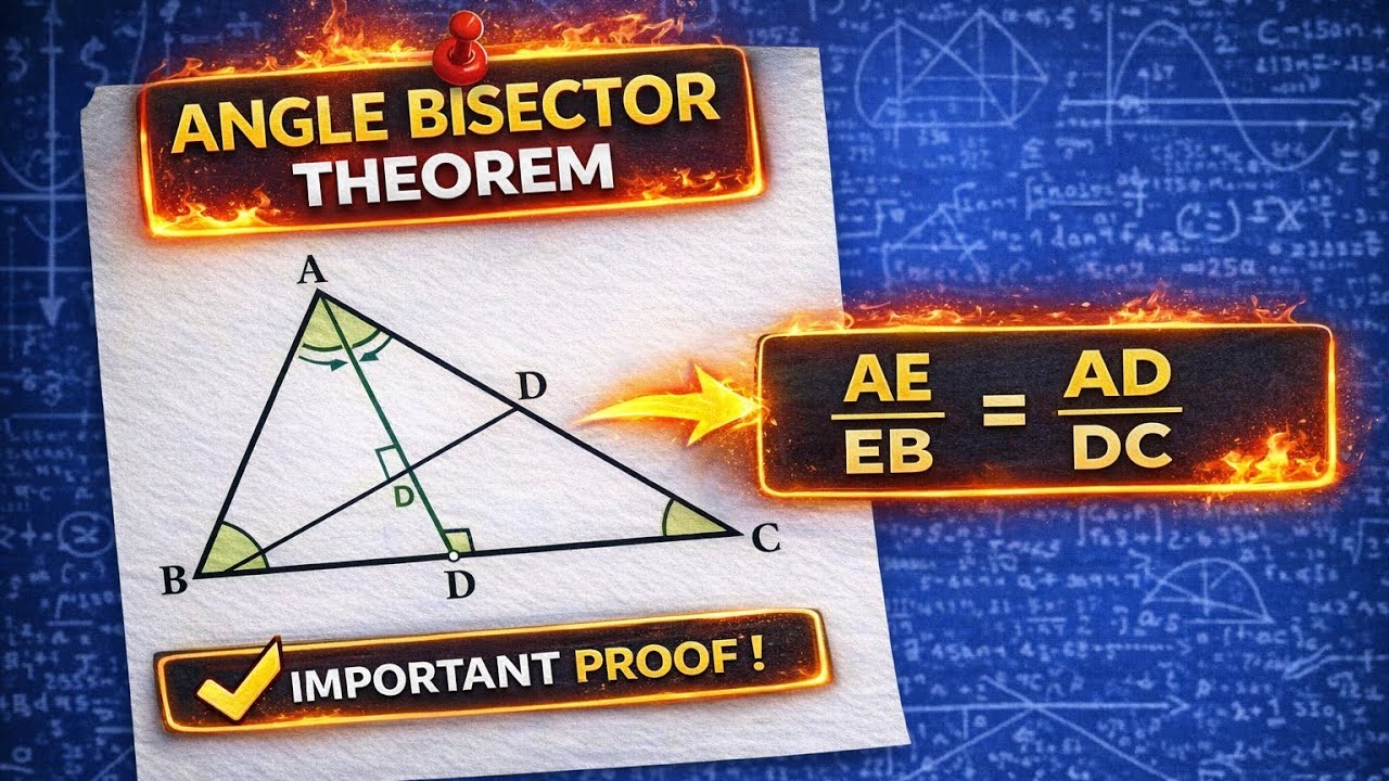 Angle Bisector Theorem Explained | Class 10 Maths | Most Important ...