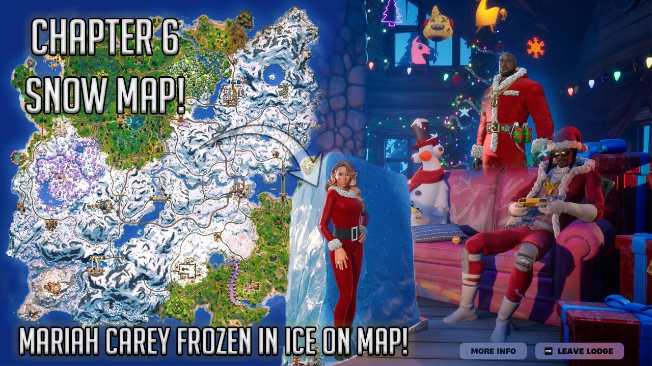 Fortnite: MARIAH CAREY FROZEN IN ICE ON SNOWY MAP! - YouTube