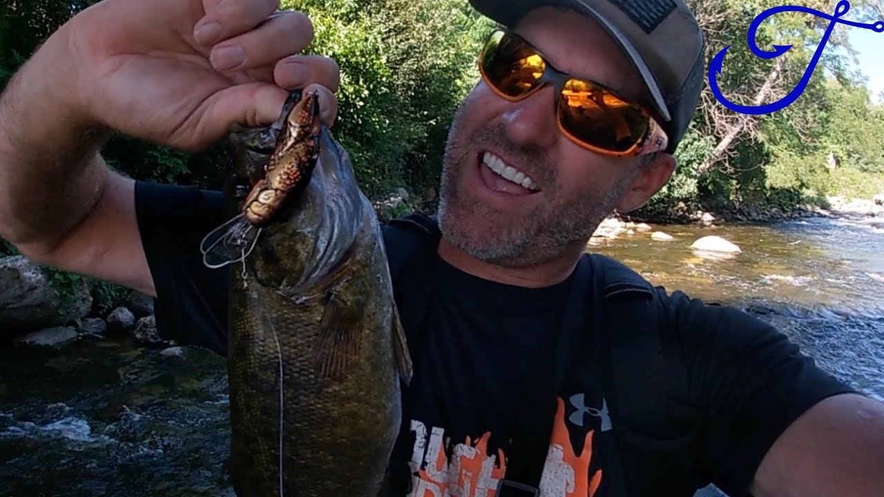 15 River Smallmouth BITE MY CRAWFISH LURE - YouTube