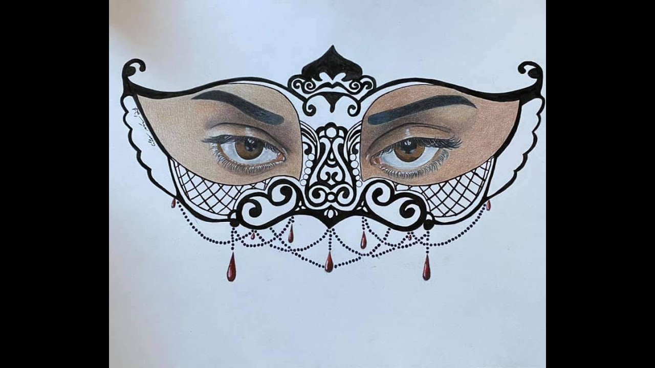 Printable Lace Masquerade Mask Template