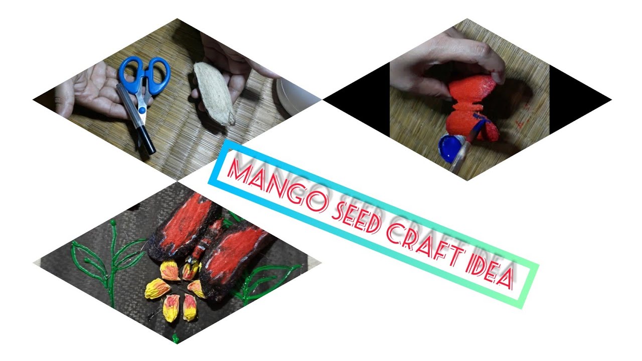 #craftideasmangoseed.Mango seed Wall Hunging craft idea#. Mango seed ...