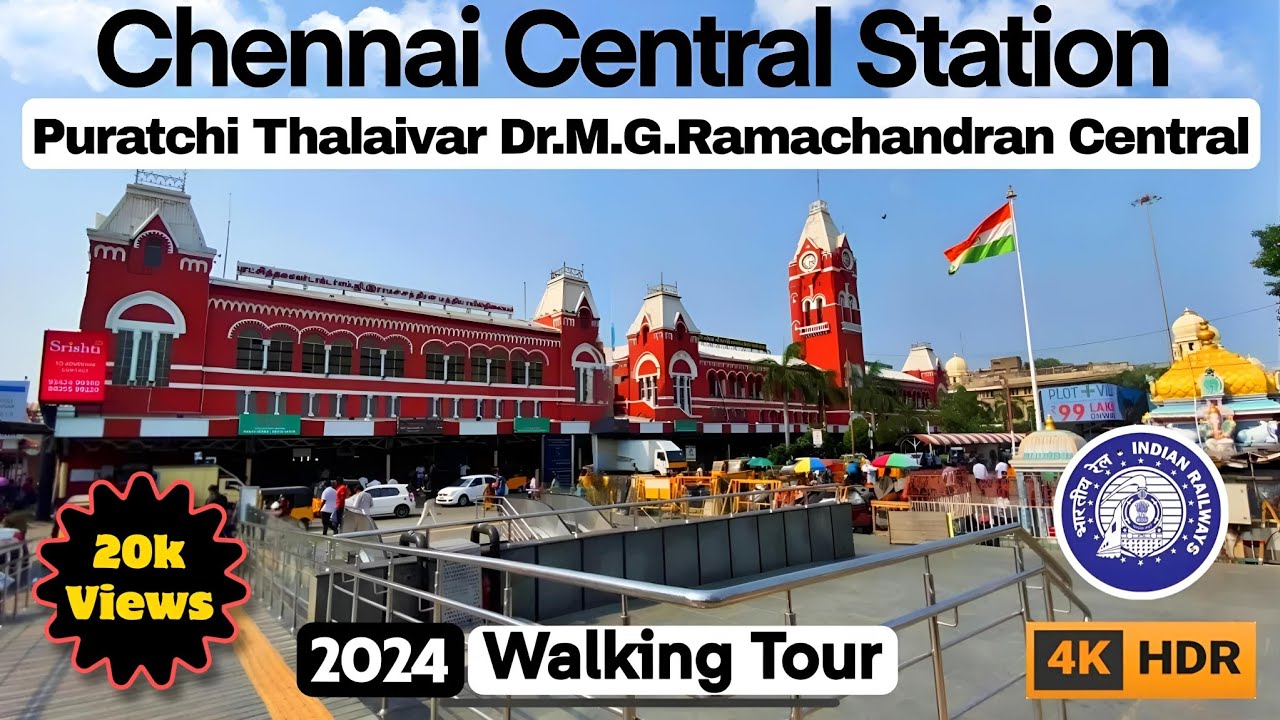 🇮🇳 4k Walking Tour of Chennai MGR Central Railway Station 😍 - YouTube