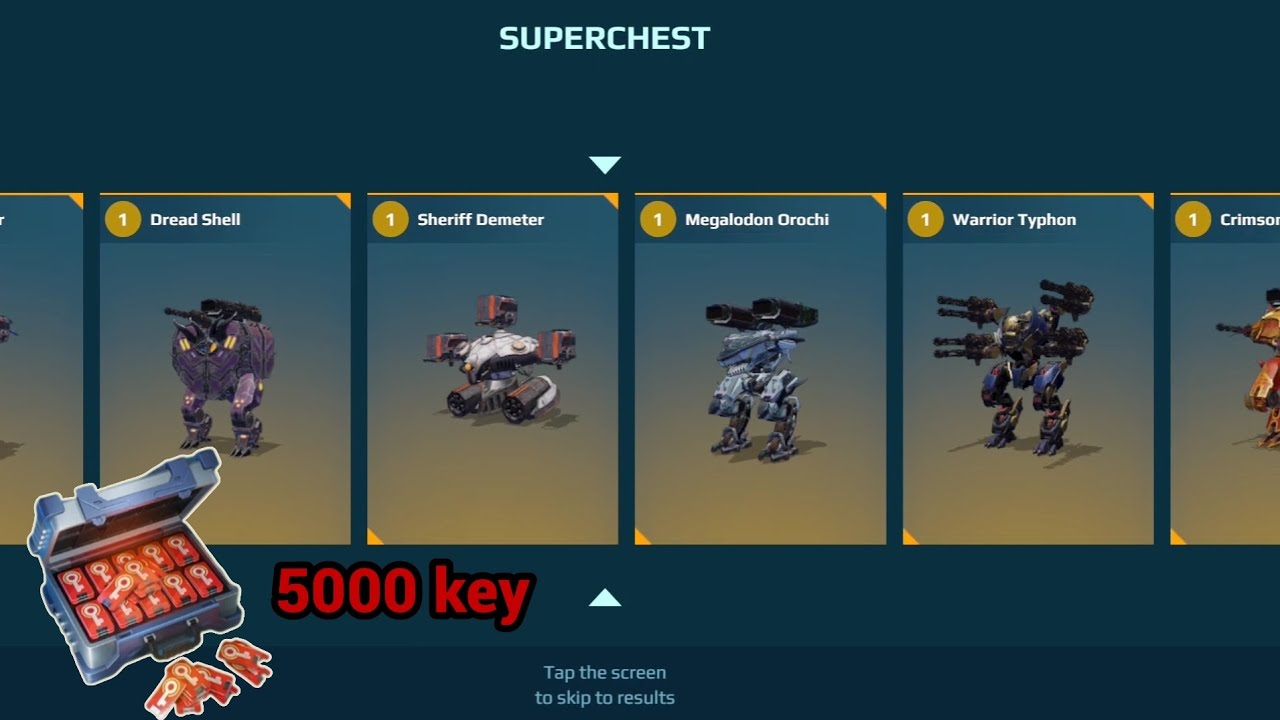 War robots 5000 key + Super chest opening - YouTube