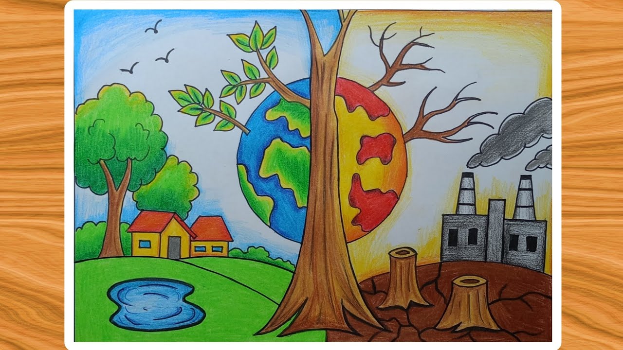 Environment day drawing easy | World environment day poster drawing ...