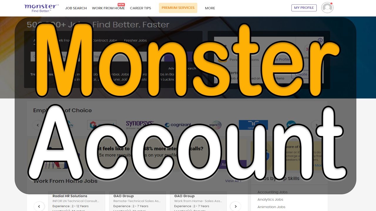 Monster Pakistan || How To Create Monster Pakistan Account On Acchub.io ...