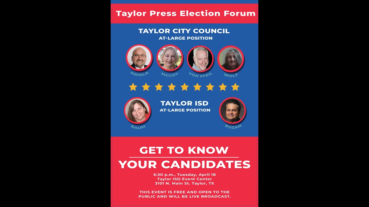 Taylor city Council Candidates - YouTube
