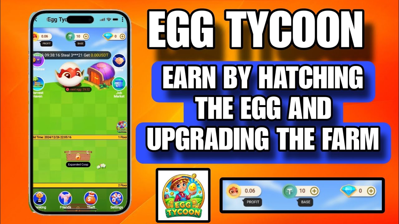EGG TYCOON | EARN BY HATCHING EGG AND BY UPGRADING YOUR FARM | PAANO BA ...