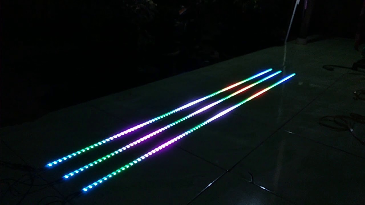 led strip running 12/24v untuk bus arduino neopixel - YouTube