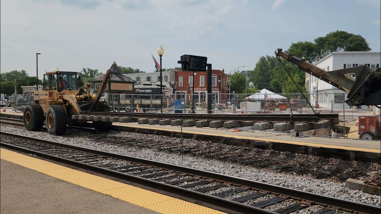 Ripping Out Train Tracks At Cary For Replacement - 8/4/25 - YouTube