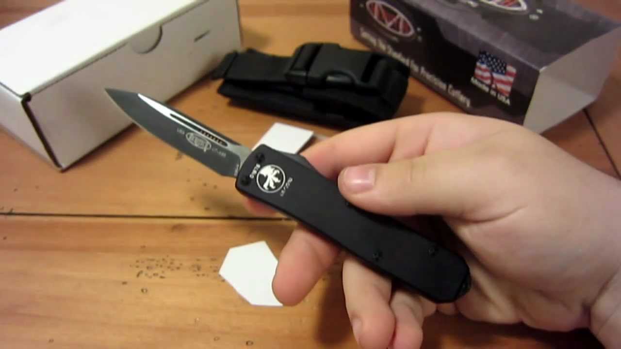 Knife Review : Microtech UT-X85 w/ Black Hardware (OTF) - YouTube