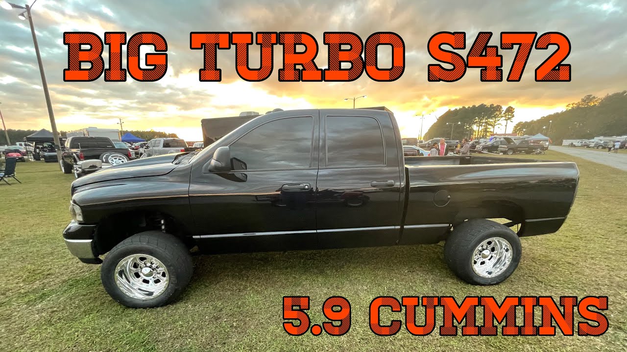 BIG single turbo on a CUMMINS!!! 7 sec truck!?!? well kinda 🤣🤷🏽‍♂️ ...
