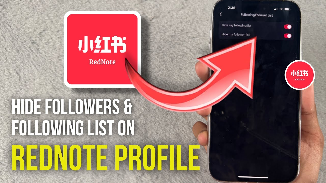 How to Hide Followers & Following List on Rednote Profile -2025 - YouTube