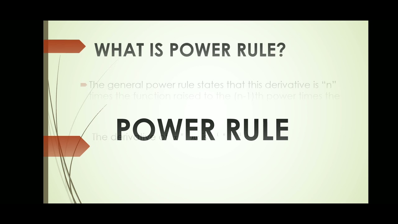 POWER RULE - YouTube