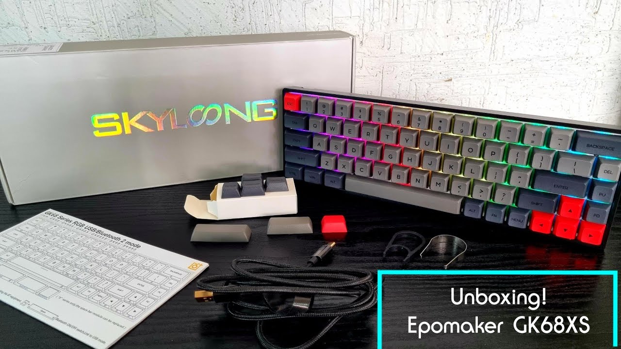 Unboxing! Teclado mecánico Epomaker GK68XS (Bluetooth) - YouTube