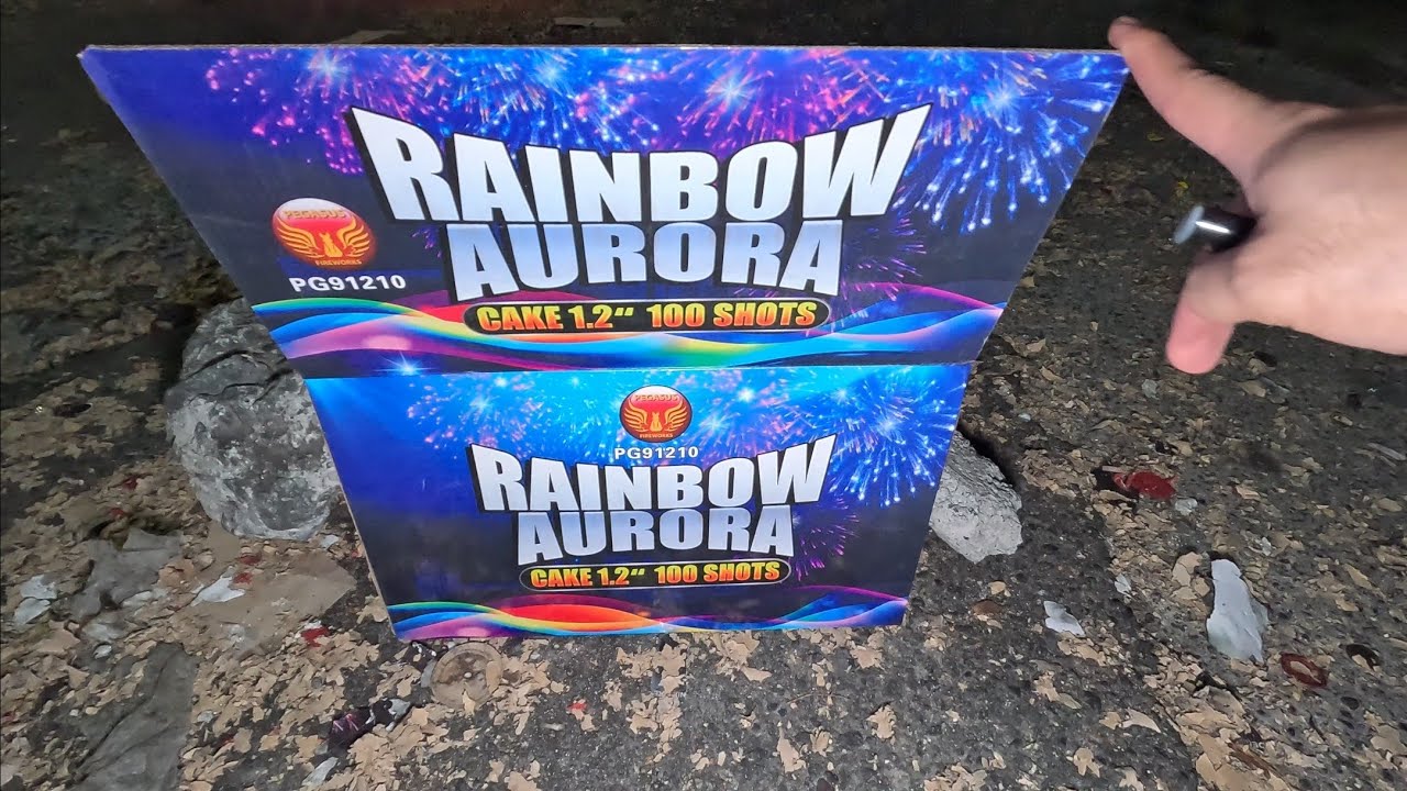 100 Shots Rainbow Aurora by Pegasus Fireworks, Manila, Philippines, New Year's Eve 2024-2025 ...
