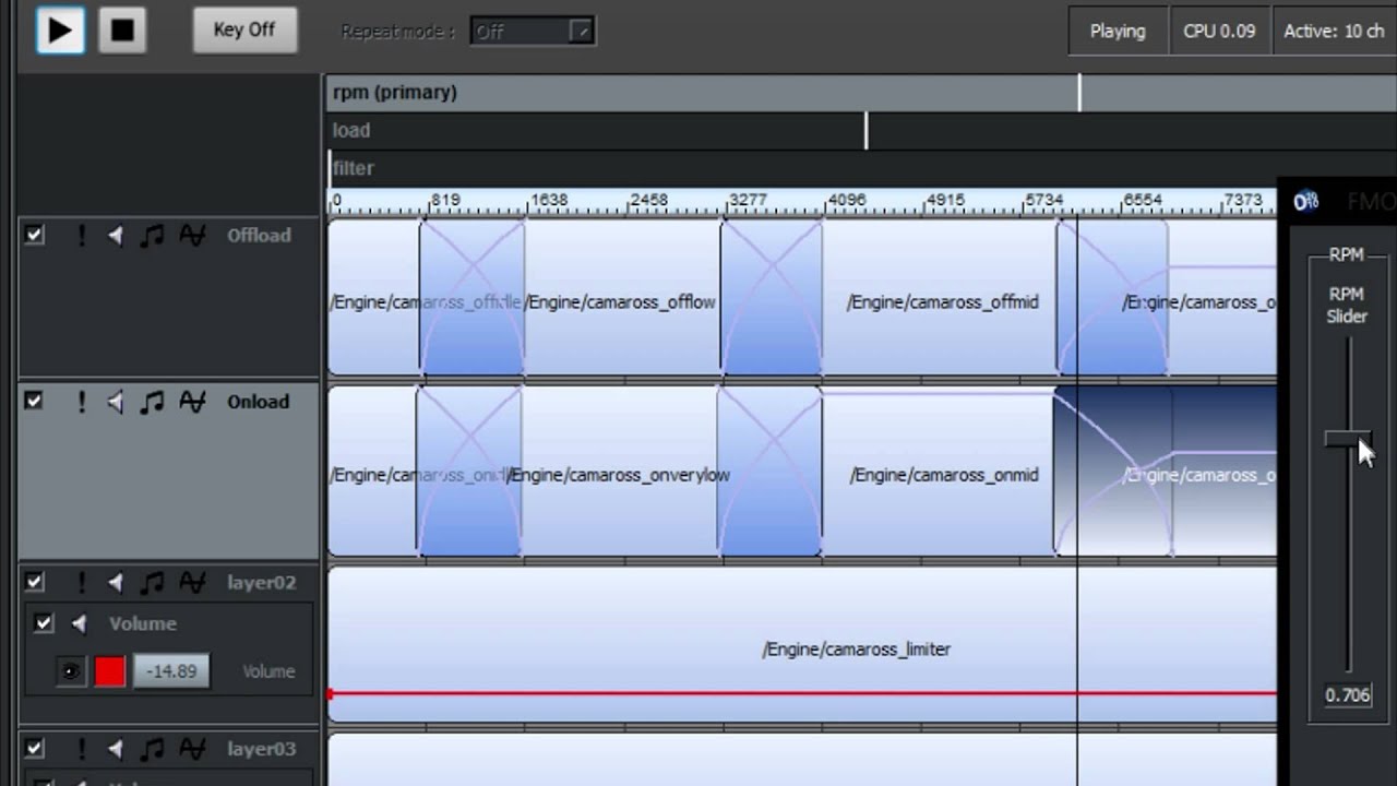 Interactive car engine in FMOD - YouTube