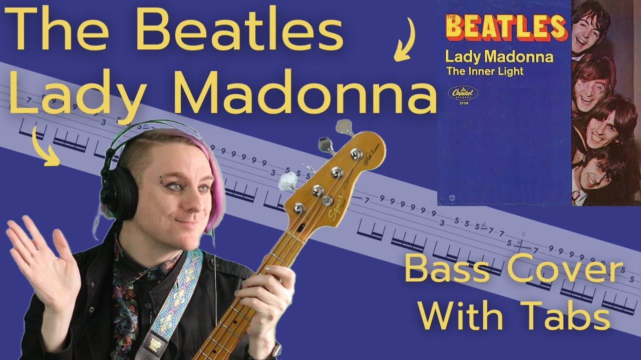 The Beatles - Lady Madonna - Bass Cover (with tabs) - YouTube
