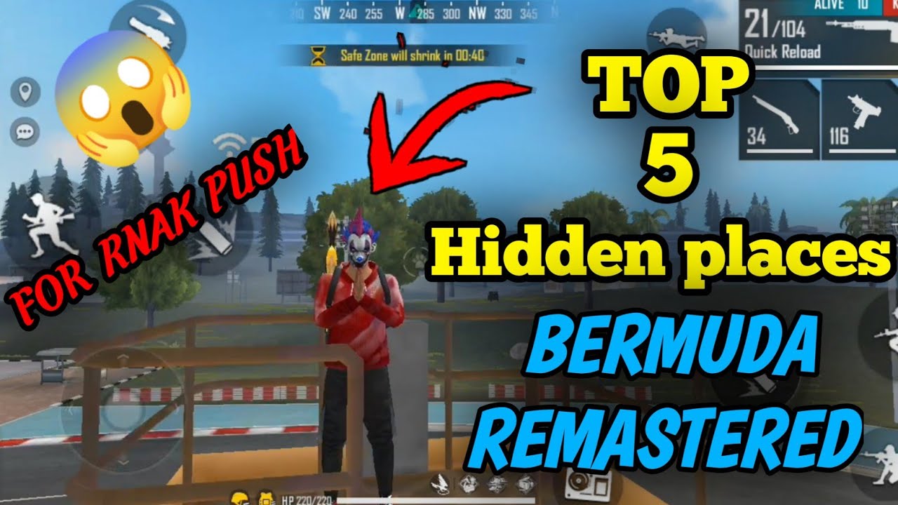 Top 5 Hidden Places in Bermuda Remastered 😱😍[GAMING WITH ISMART GAMERS ...