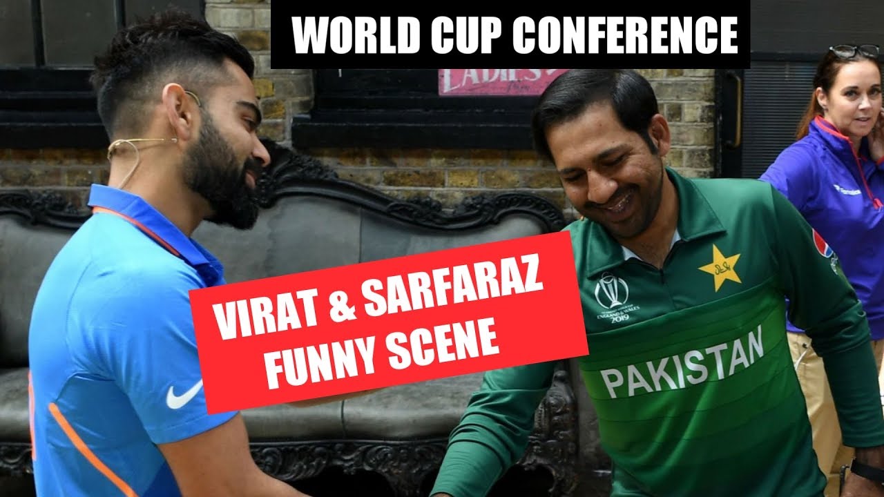 Funny moment !!! At the CWC 2019 conference | IND PAK | - YouTube