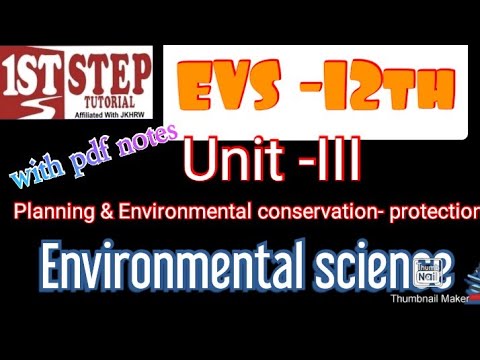Environmental science class 12th xii EVS planning and environmental ...