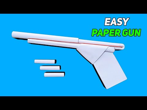 How to make a working pistol | How to make paper gun that shoots 😱 | Paper Gun | Origami guns 