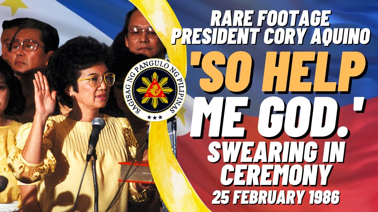 CORY AQUINO SWORN IN AS PRESIDENT OF THE PHILIPPINES | 25 Feb 1986 ...