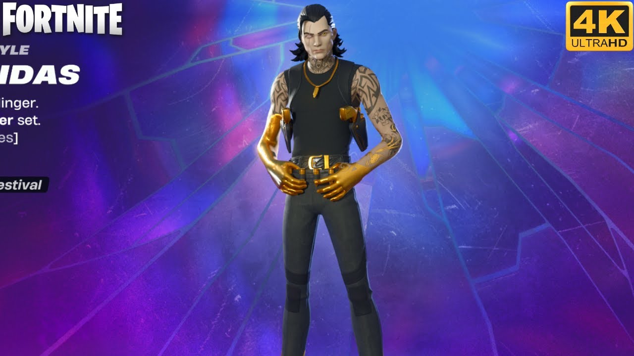 Outlaw Midas Skin Gameplay - Fortnite Chapter 6 Season 2 (4K 60FPS ...