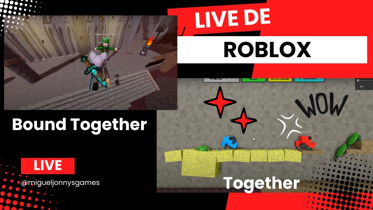 Live de Roblox - Jogando Bound together - YouTube
