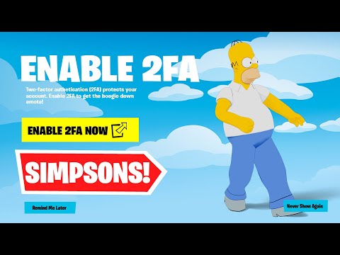 HOW TO ENABLE 2FA ON FORTNITE! (Simpsons Season)
