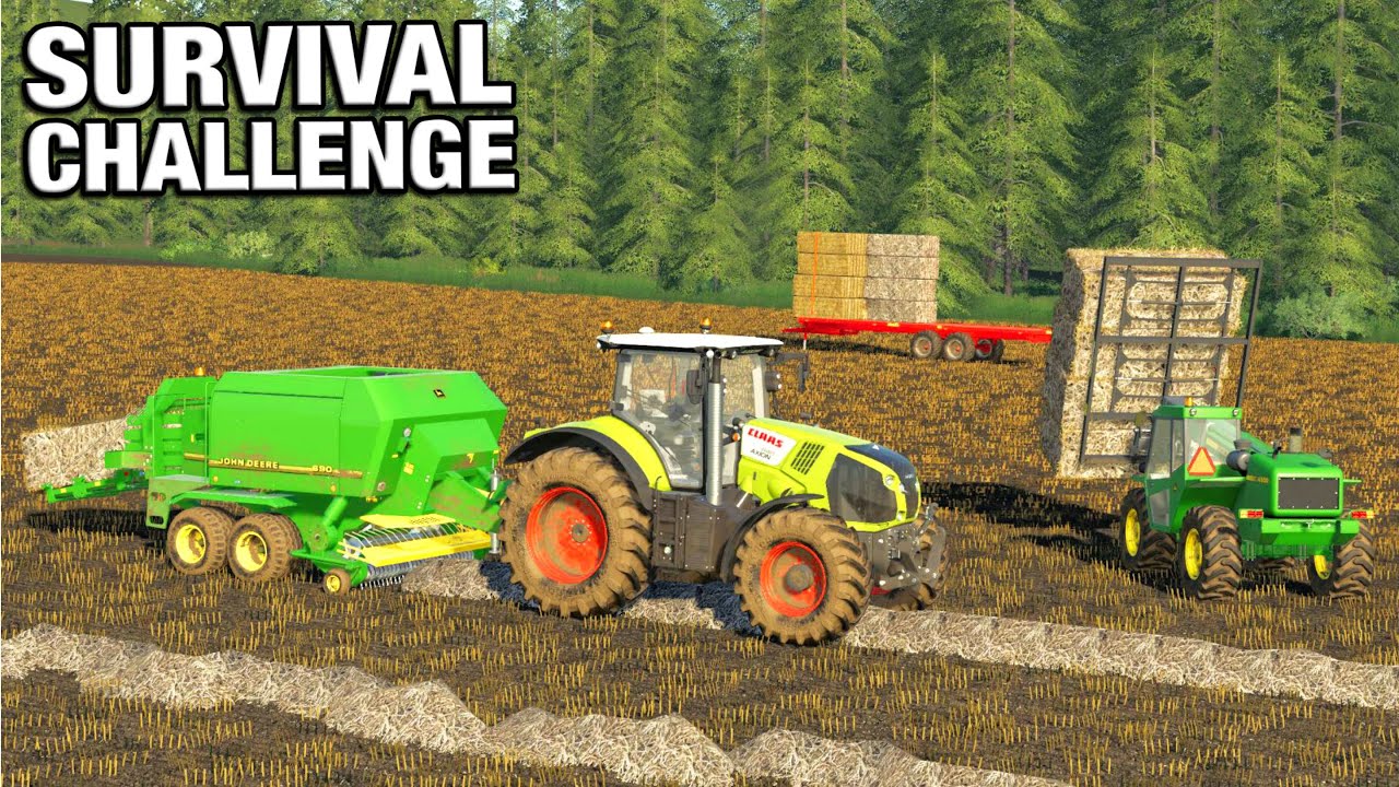 BALE HANDLING WITH THE NEW TELEHANDLER - Survival Challenge No Mans ...