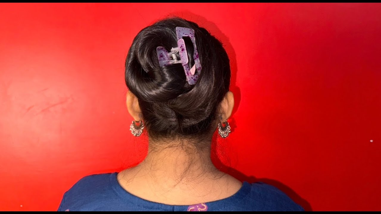 Only 5 Min stylish juda Hairstyle using Clutcher - YouTube