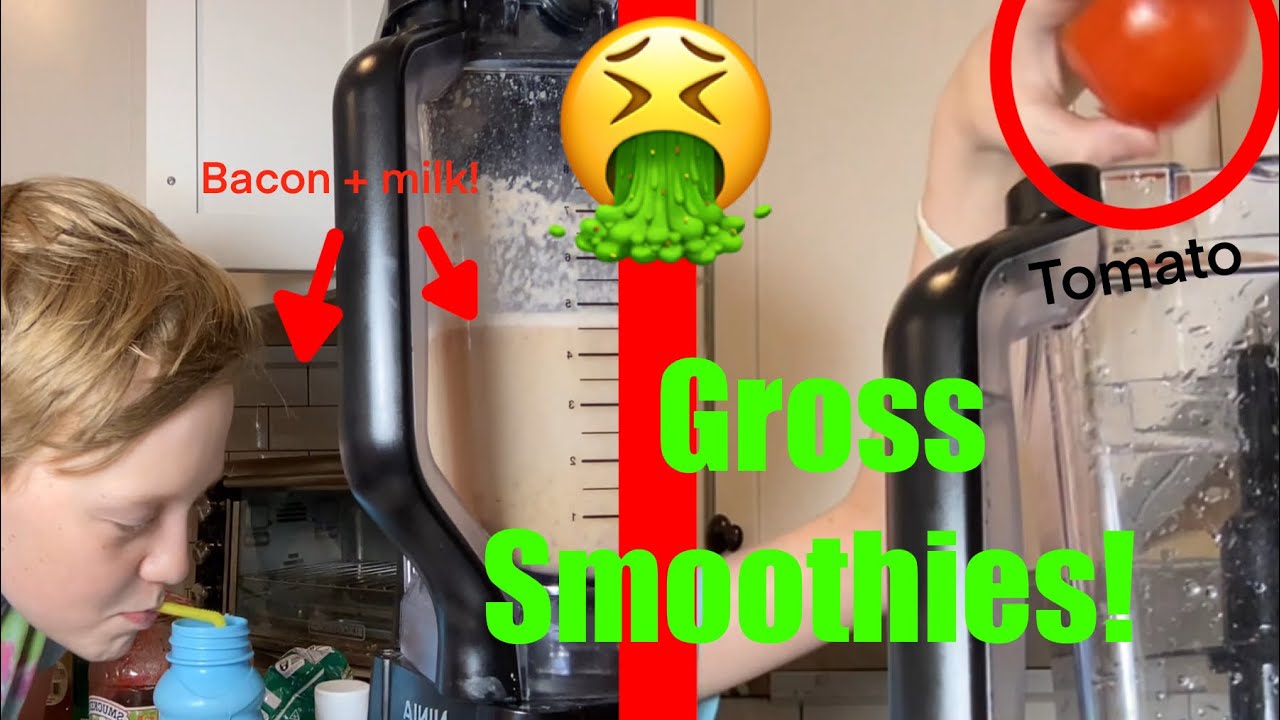 We Made Disgusting Smoothies FOR EACH OTHER TO DRINK! 🤮 *gross* - YouTube