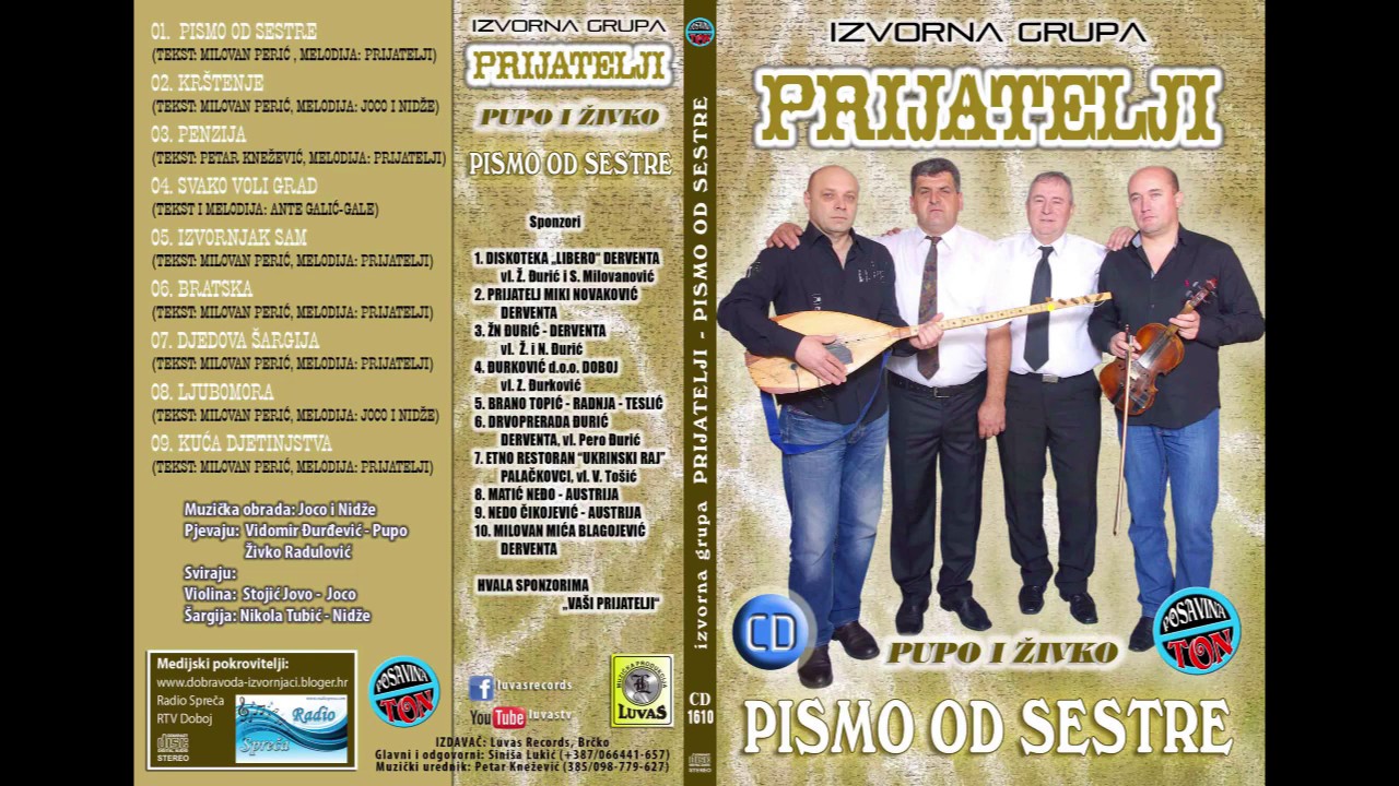 PRIJATELJI - PUPO & ŽIVKO - NOVI ALBUM 2016 - YouTube