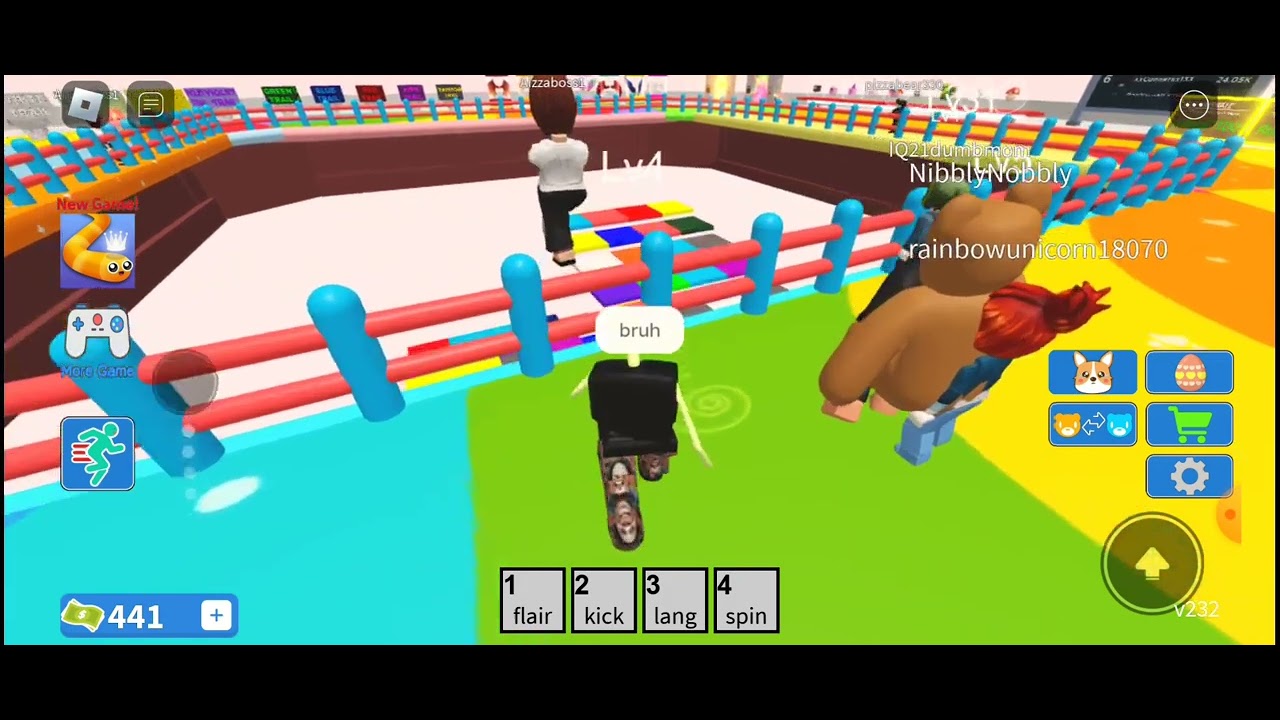 Playing colour block game on roblox - YouTube