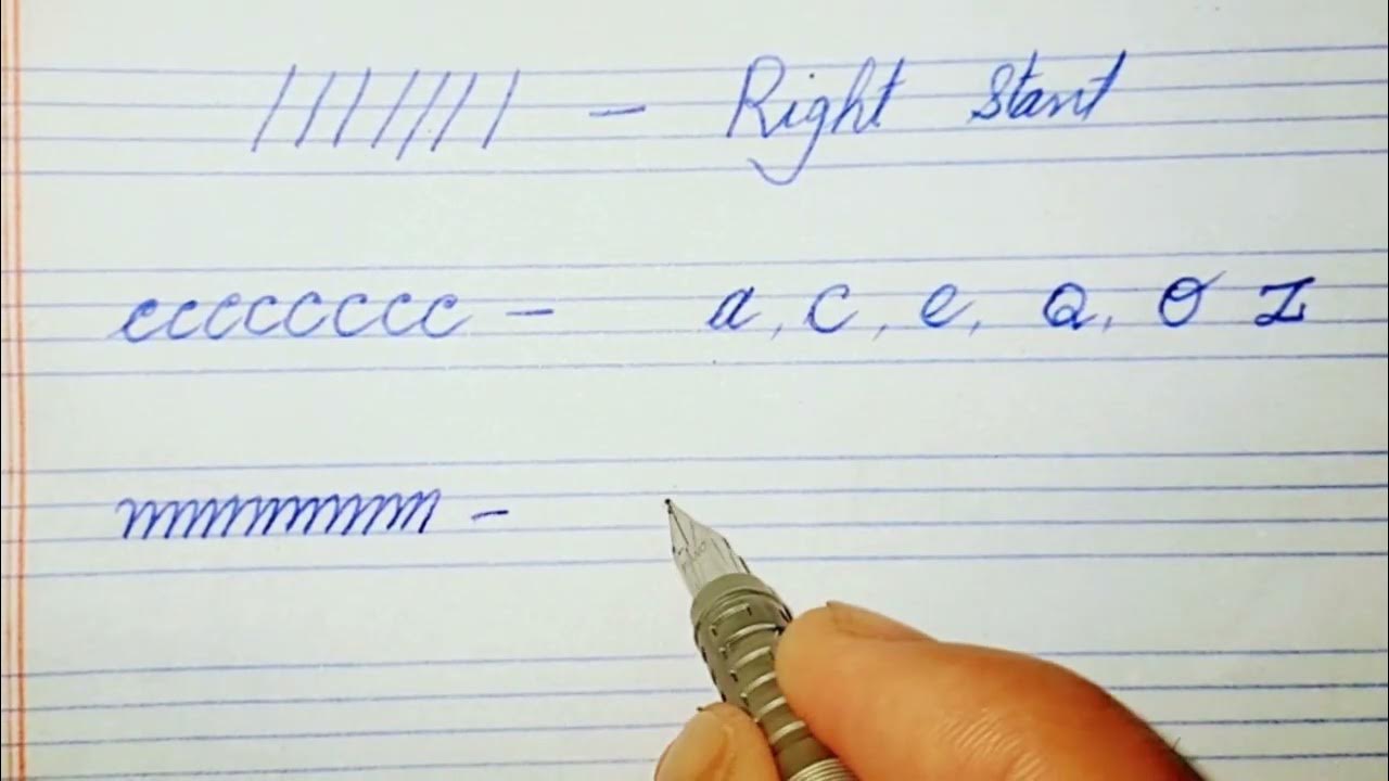 Cursive Handwriting Strokes - YouTube