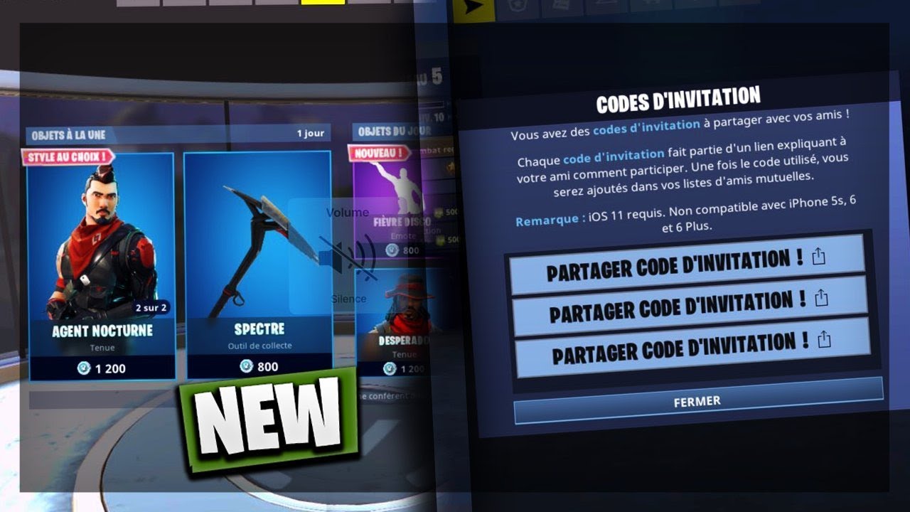 [FORTNITE] NOUVEAUTÉS FORTNITE + 3 CODES FORTINE MOBILE ! - YouTube