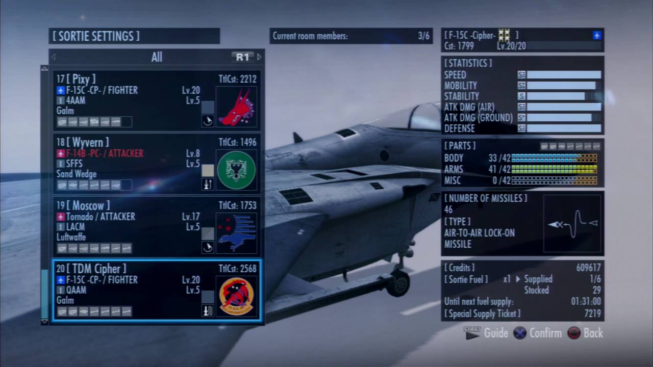 Ace Combat: Infinity F-15 -Cipher- Level 20 Upgrade - YouTube