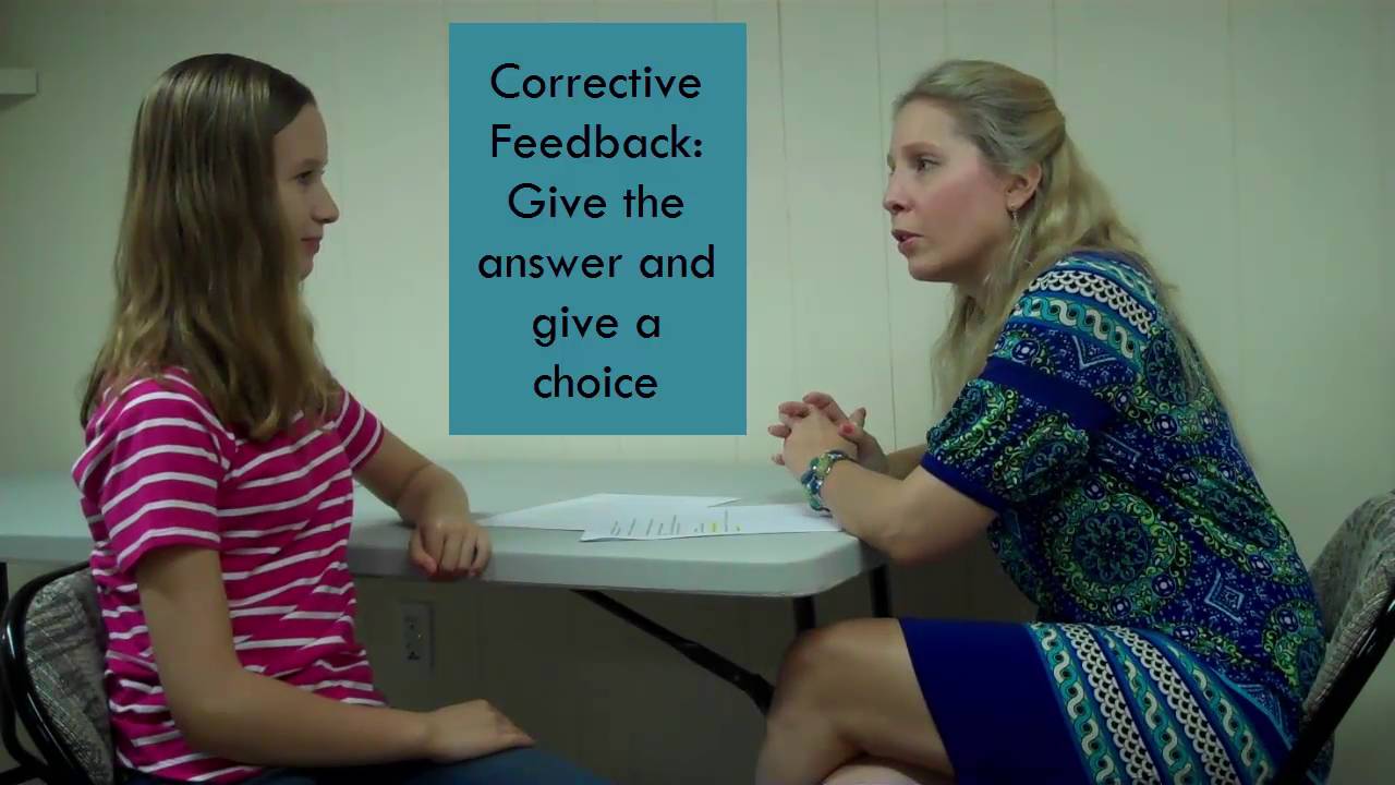 Corrective Feedback: Give the answer and give a choice - YouTube