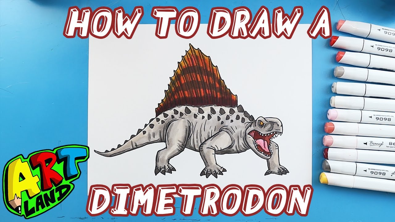 How to Draw a DIMETRODON - YouTube