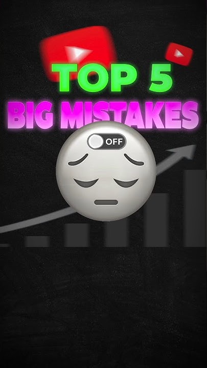 Why New YouTubers Fail 5 Mistakes You Should Avoid #youtube #youtubegrowth #algrow - YouTube