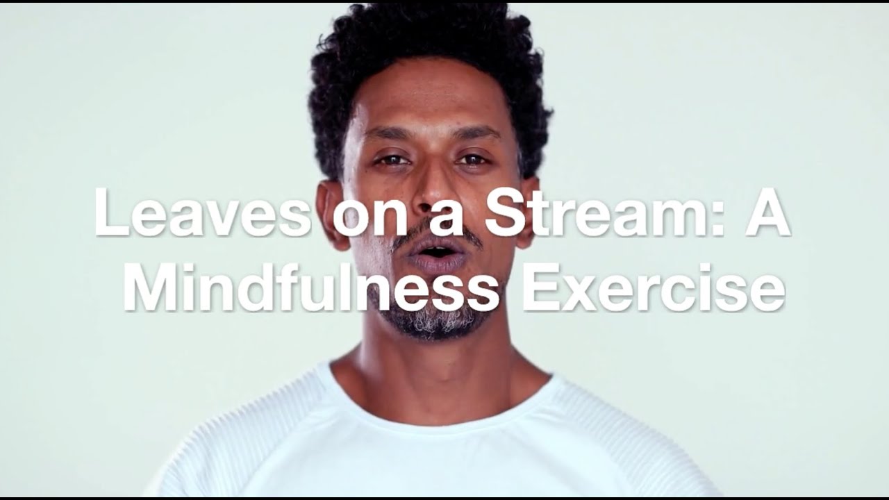 Leaves on a stream a mindfulness exercise - YouTube