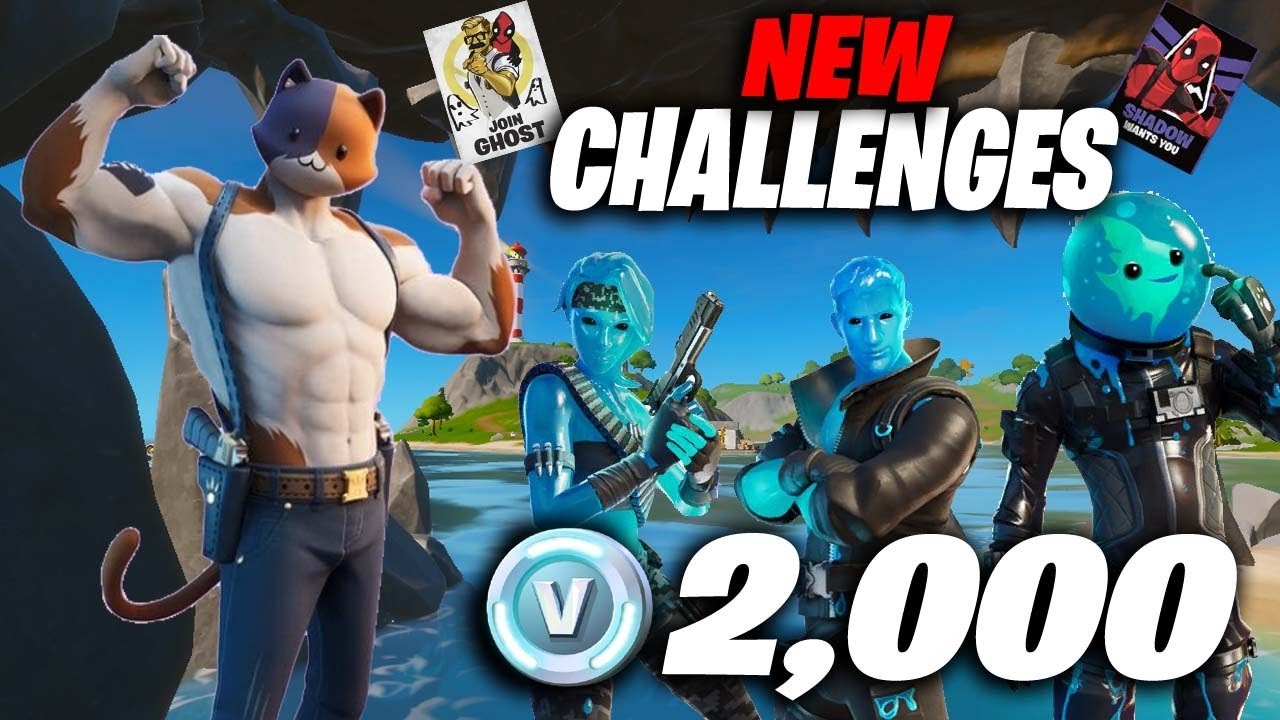 FORTNITE ( MEOWSCLES MISCHIEF ) NEW CHALLENGES ( SHADOW vs GHOST ...
