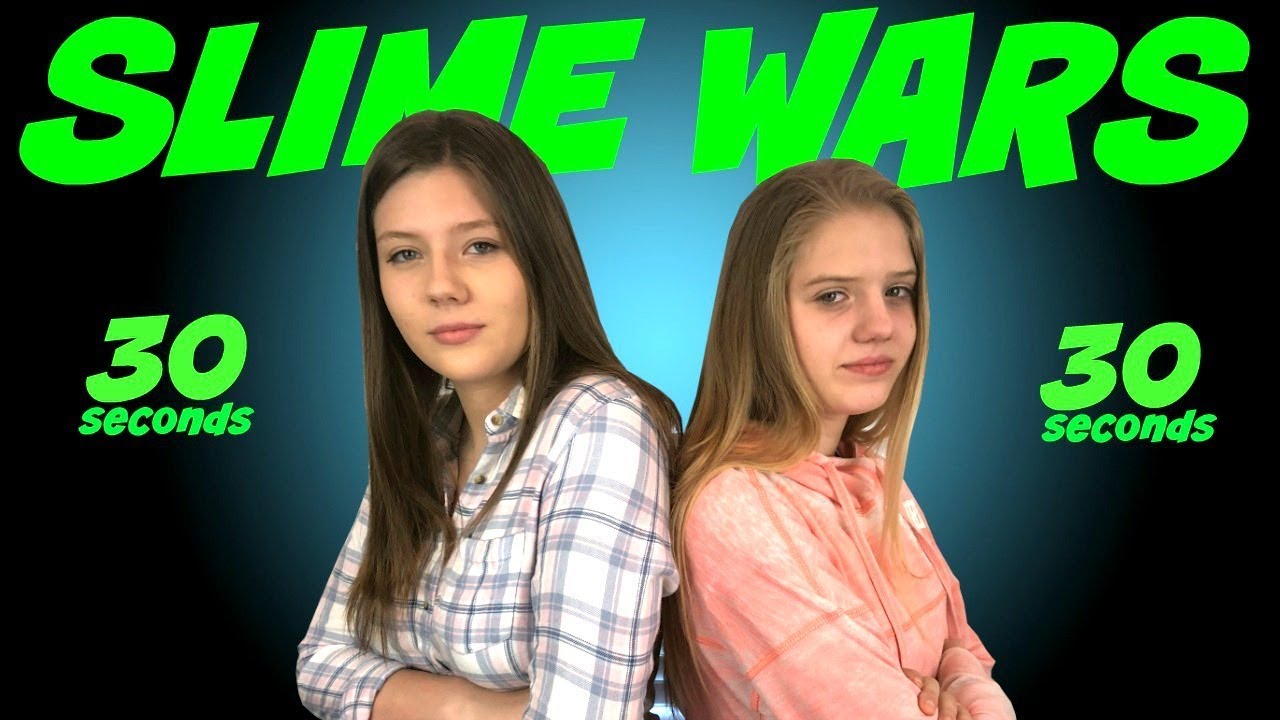 SLIME WARS MAKING SLIME IN 30 SEC CHALLENGE || Taylor and Vanessa - YouTube