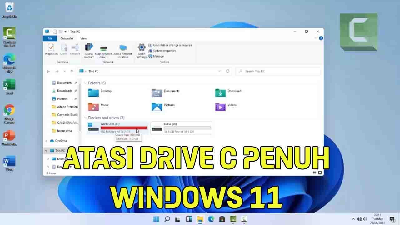 Cara Mengatasi Drive C Penuh Di Windows 11 - YouTube