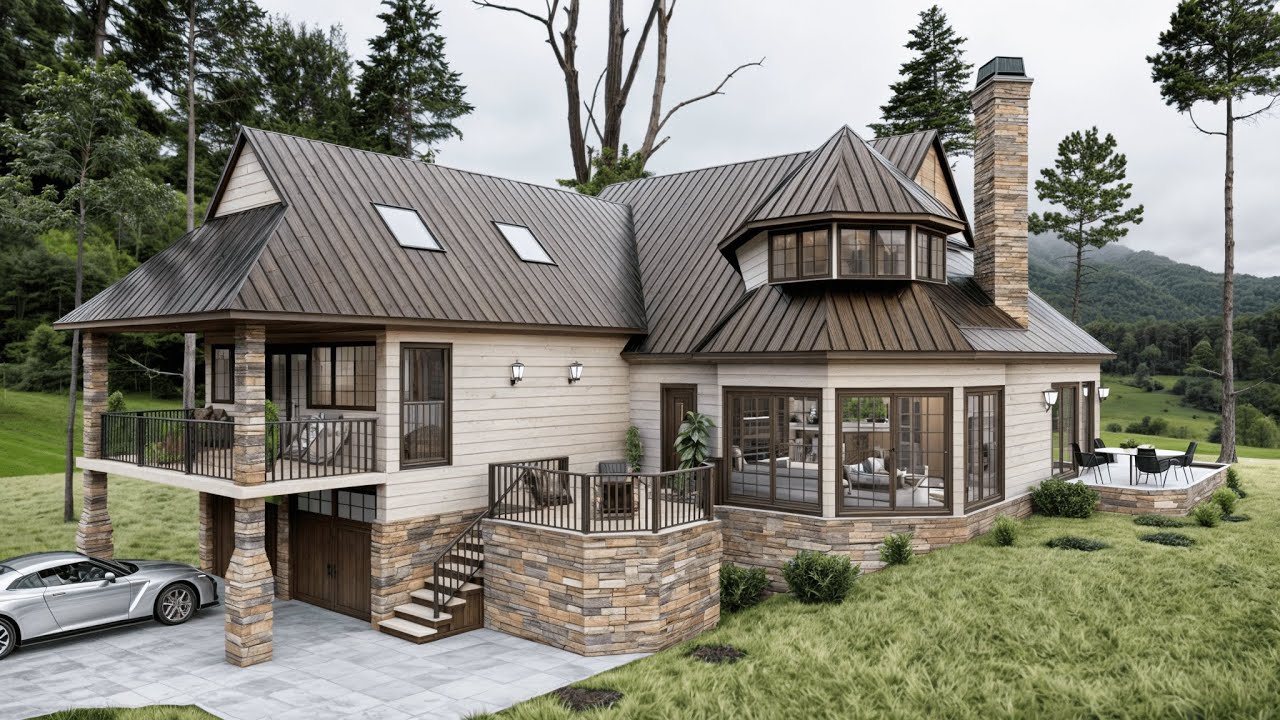 🏡 Gorgeous Cottage House with Loft Design & Split Level | Smart Floor ...