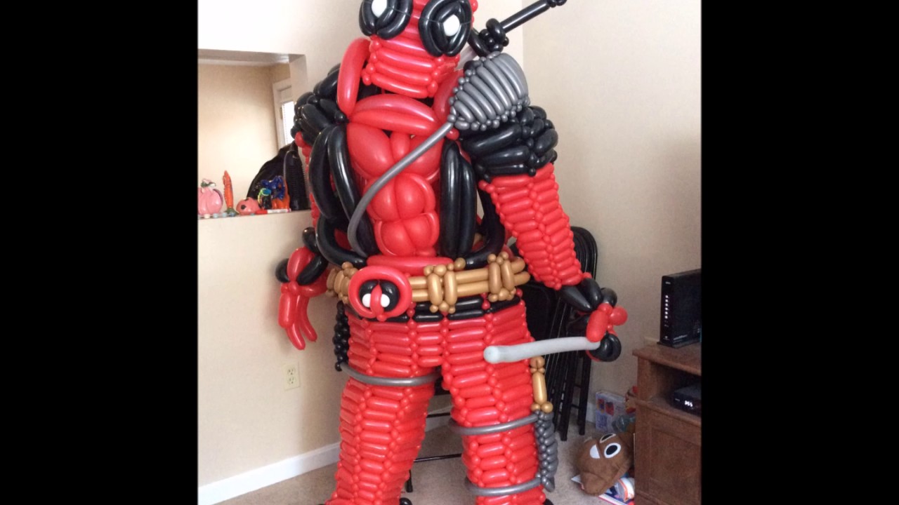 Deadpool Balloon Costume - YouTube