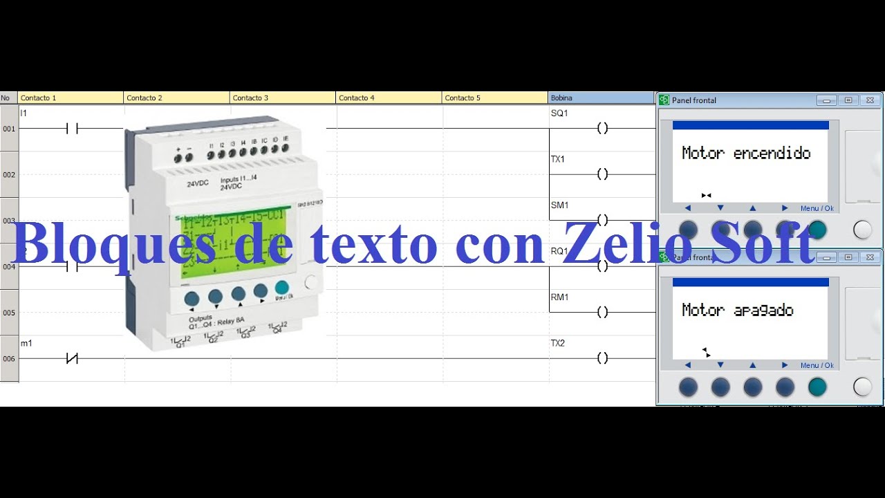 Tutorial Zelio Soft: Bloque de texto - YouTube