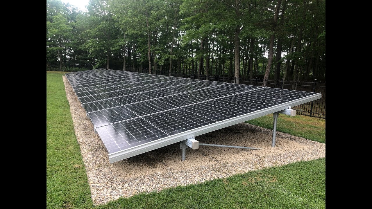 Walk around on a 33 KW solar ground mount array in Galloway, NJ - YouTube