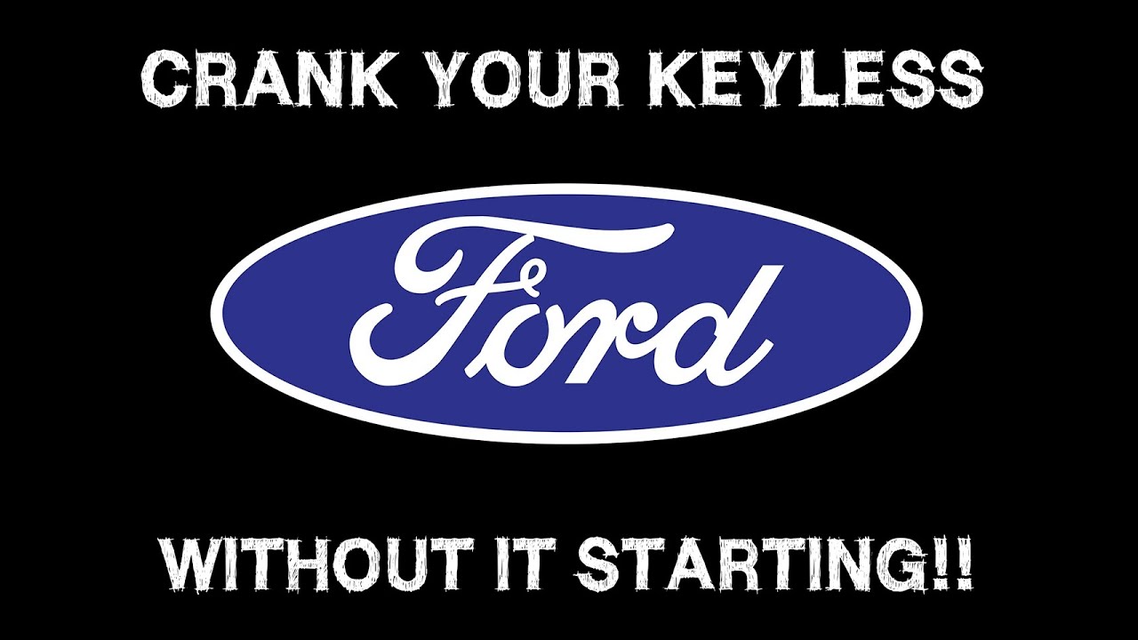 FORD CLEAR FLOOD FUNCTION - KEYLESS IGNITION - YouTube